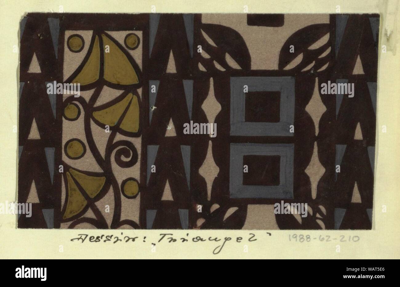Drawing, Textile Design- Triangel (Triangle), 1910–13 Stock Photo - Alamy