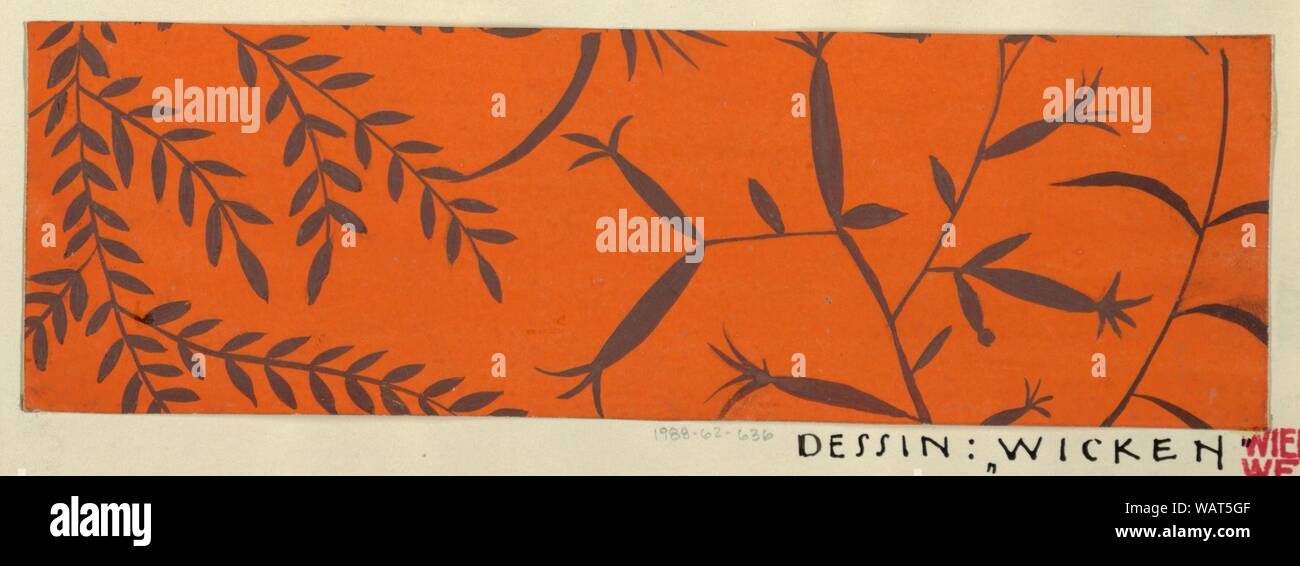 Drawing, Textile Design- Wicken, 1919 Stock Photo - Alamy