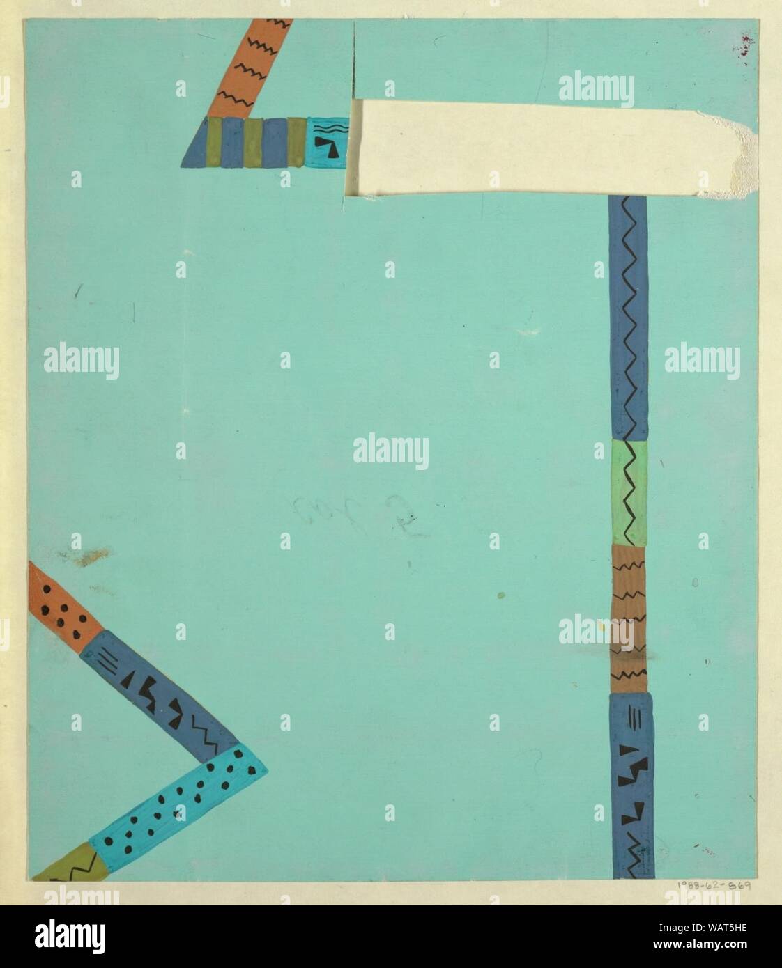 Drawing, Textile Design- Wetterleuchten (Sheet Lightning), 1913–22 ...