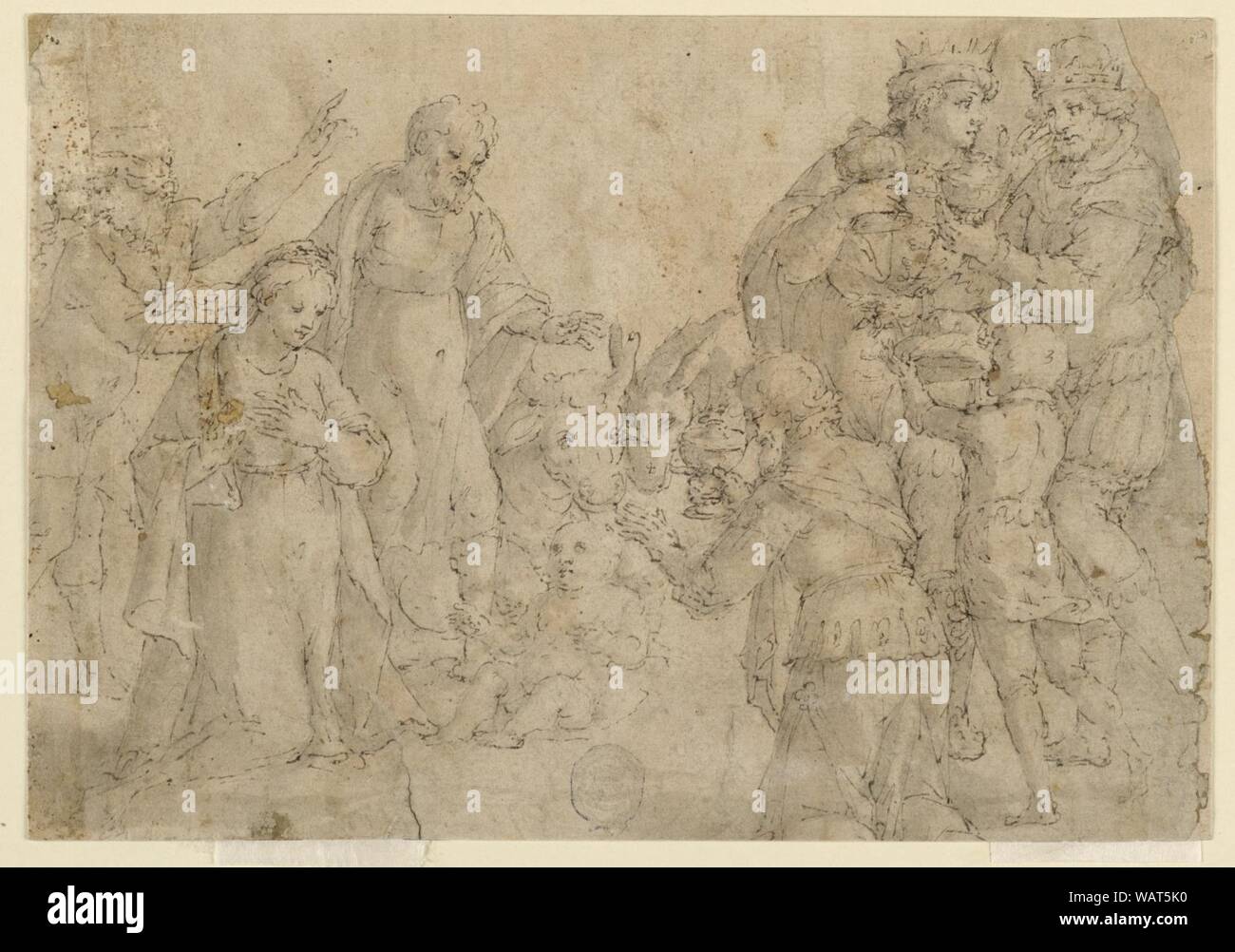 Drawing, The Adoration of the Magi, mid- 16th–late 16th century Stock Photo - Alamy