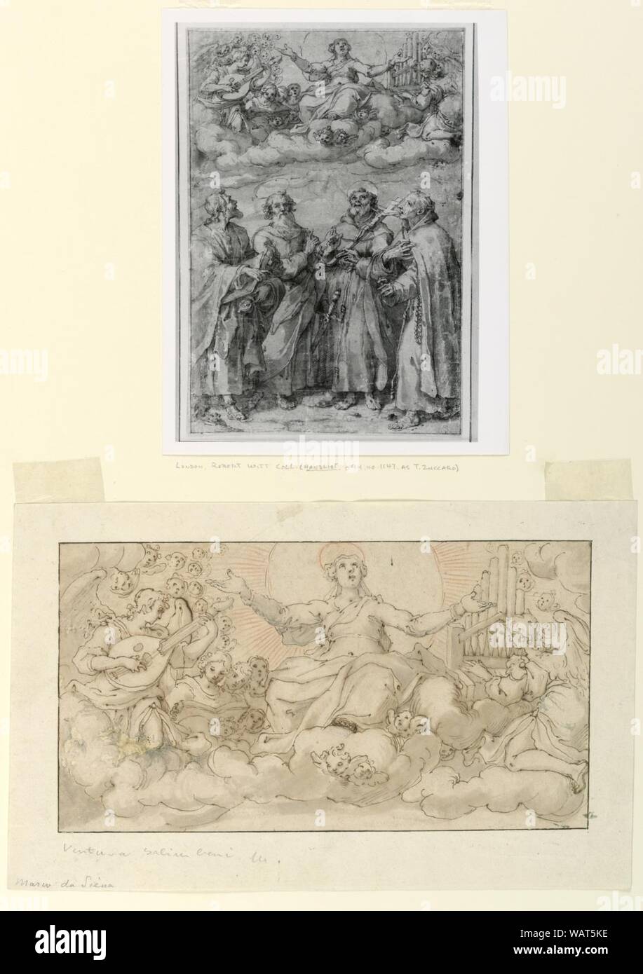 Drawing, The Assumption of the Virgin, early 17th century Stock Photo ...