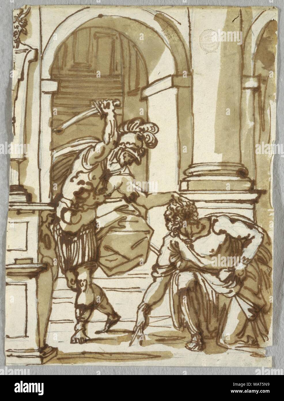 Drawing, The Death of Archimedes, ca. 1820 Stock Photo - Alamy
