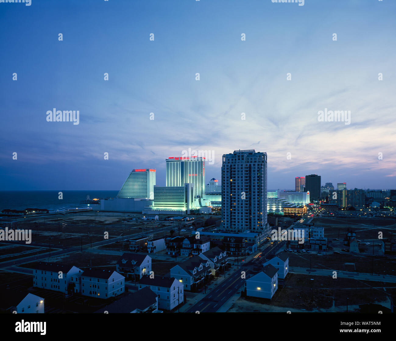 Dusk view of Atlantic City, New Jersey Stock Photo - Alamy
