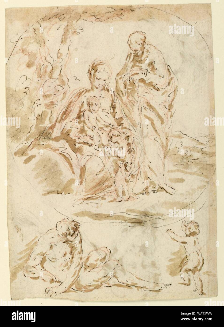 Drawing, The Holy Family, 1620–30 Stock Photo - Alamy