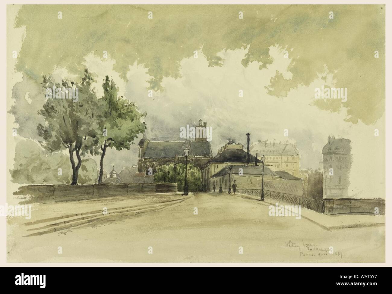 Drawing, The Marque, Paris, 1887 Stock Photo - Alamy