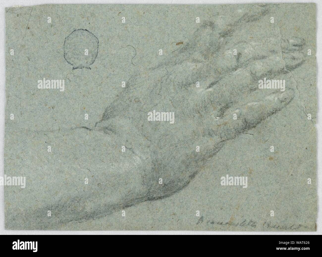 Drawing, The right hand of a man, 1700–1750 Stock Photo - Alamy
