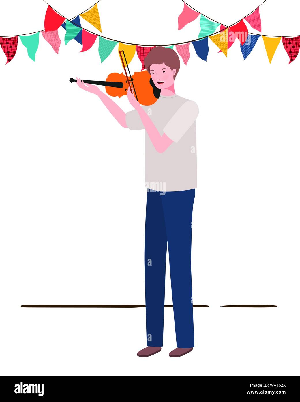 Young man fiddle on hi-res stock photography and images - Alamy