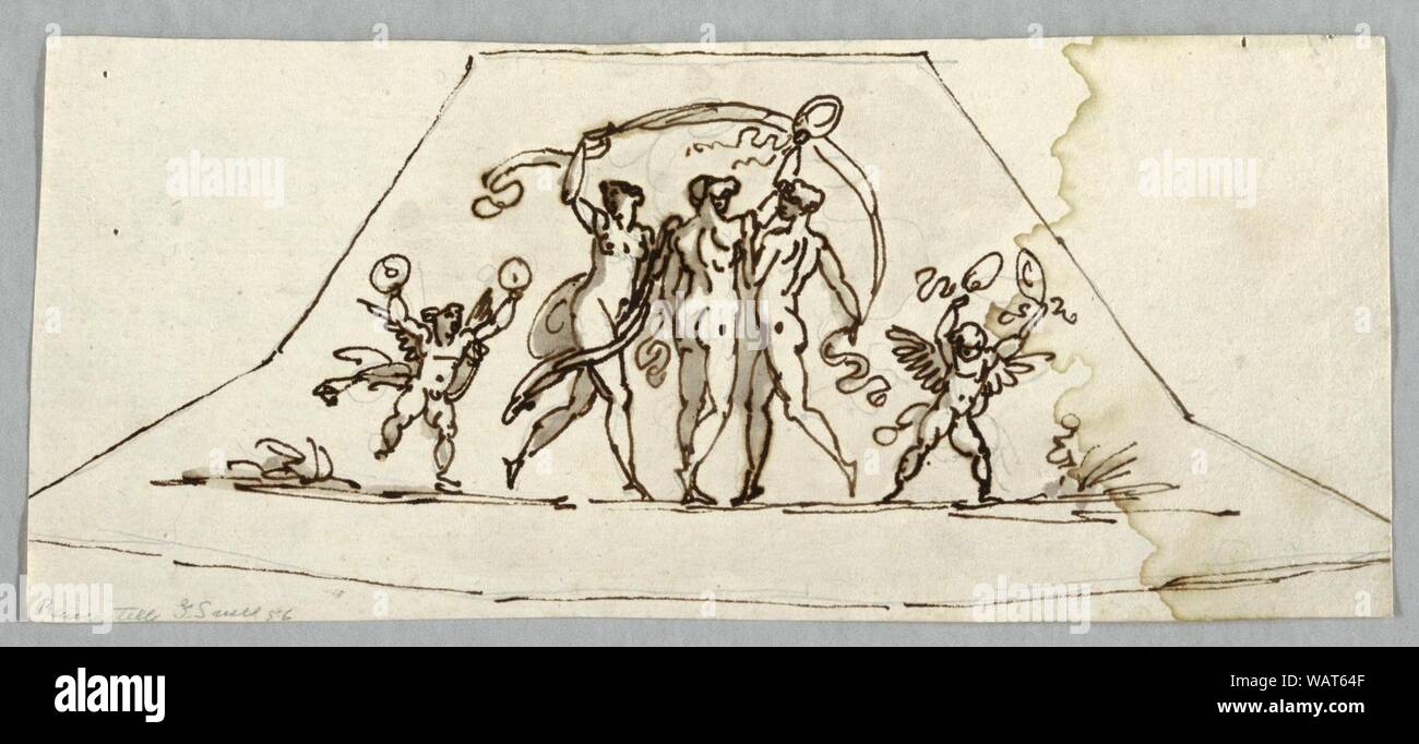 Drawing, The Three Graces, ca. 1813 Stock Photo - Alamy
