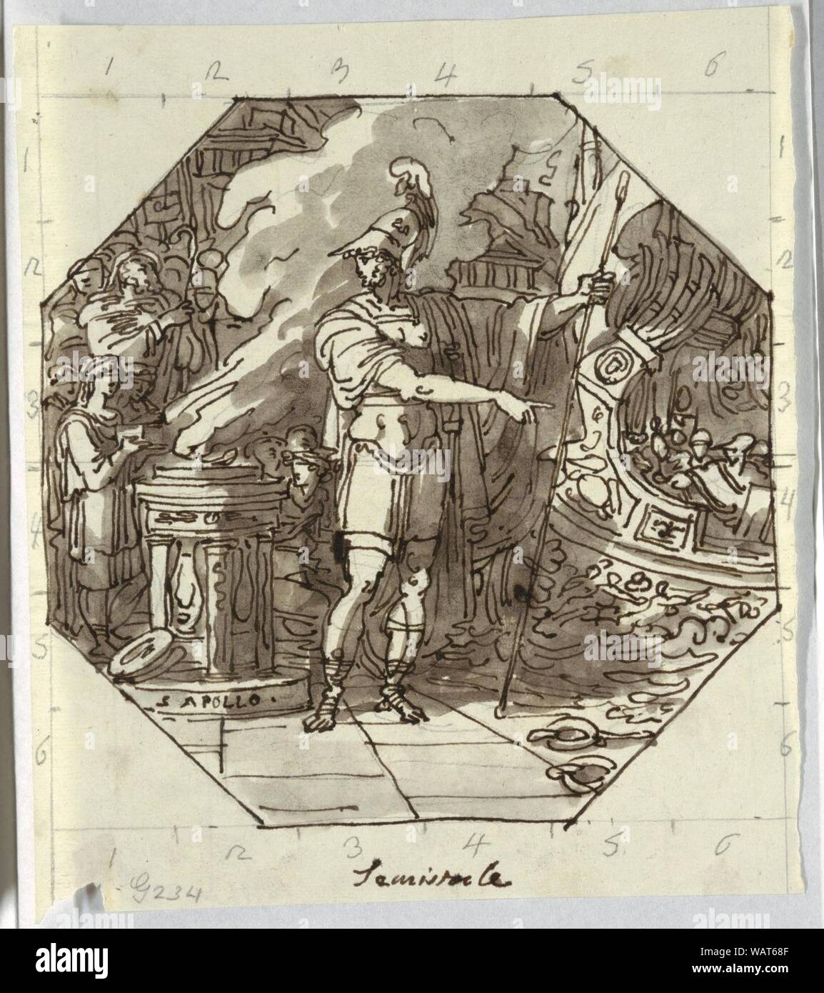 Drawing, Themistocles, 1811 Stock Photo - Alamy