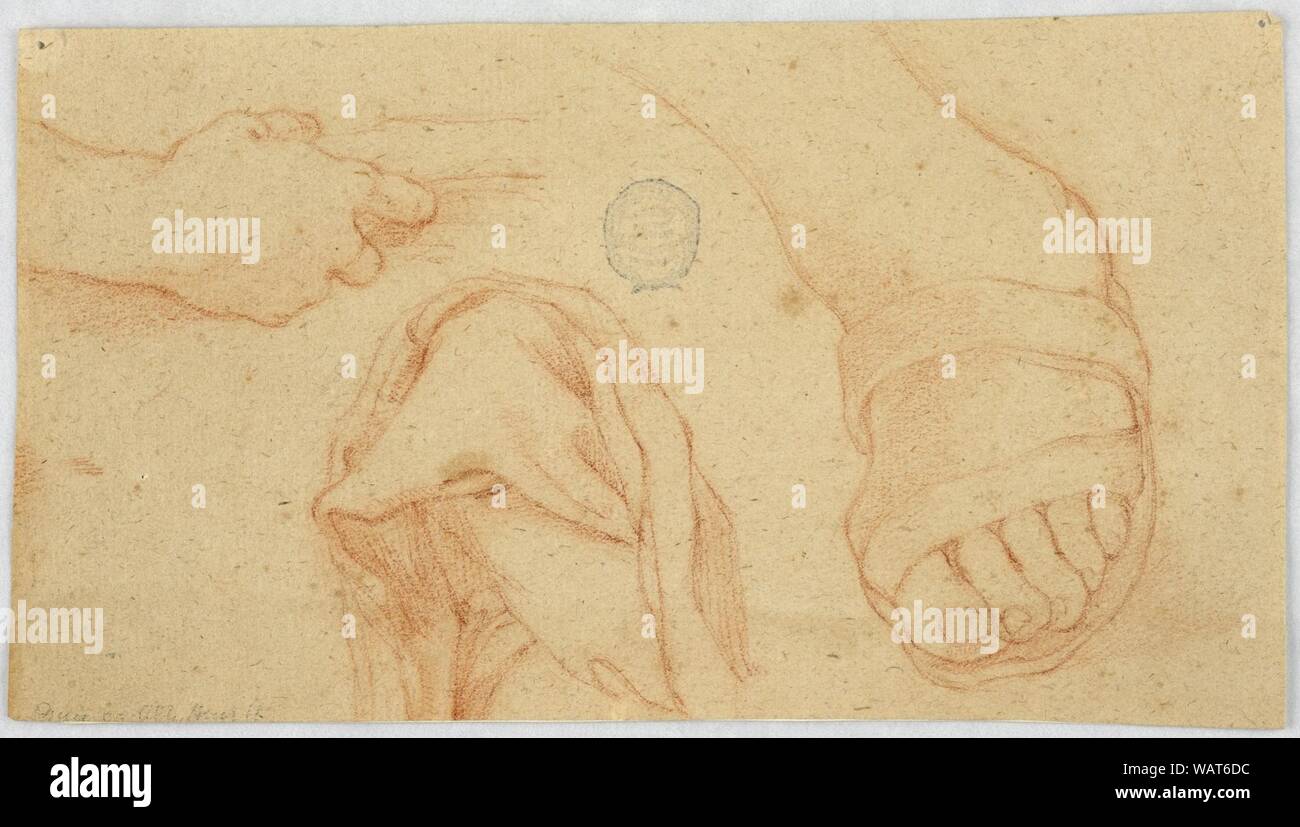 Drawing, Three Preparatory Sketches, early 18th century Stock Photo - Alamy