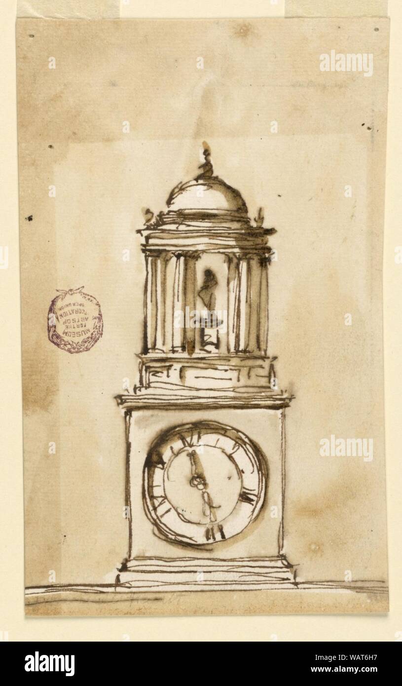 Drawing, Timepiece, 1790–1820 Stock Photo - Alamy