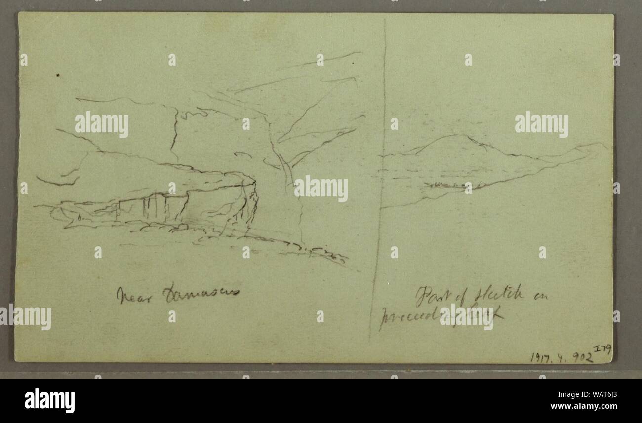 Drawing, Tomb of a Hill, Three Minarets, May 1, 1868 Stock Photo - Alamy