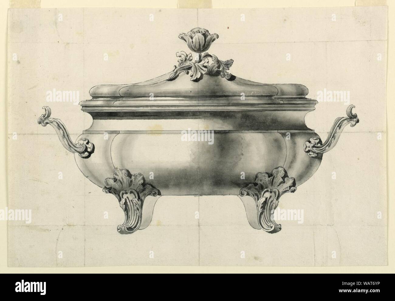 Drawing, Tureen, 1750–75 Stock Photo - Alamy