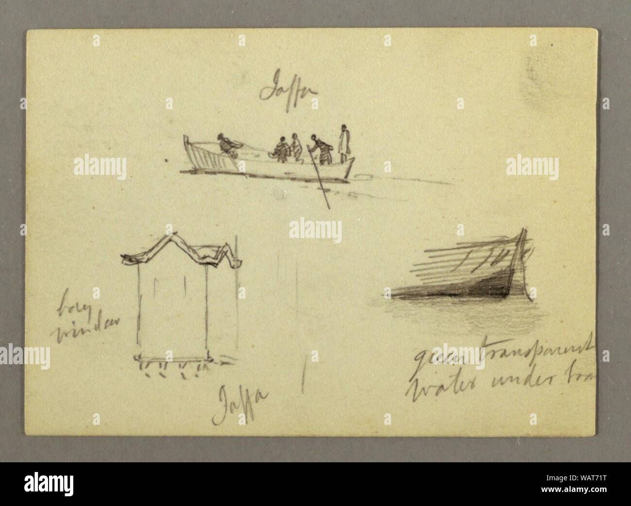 Drawing, Twelve Figure Sketches, Joffa, Palestine, 1868 Stock Photo - Alamy