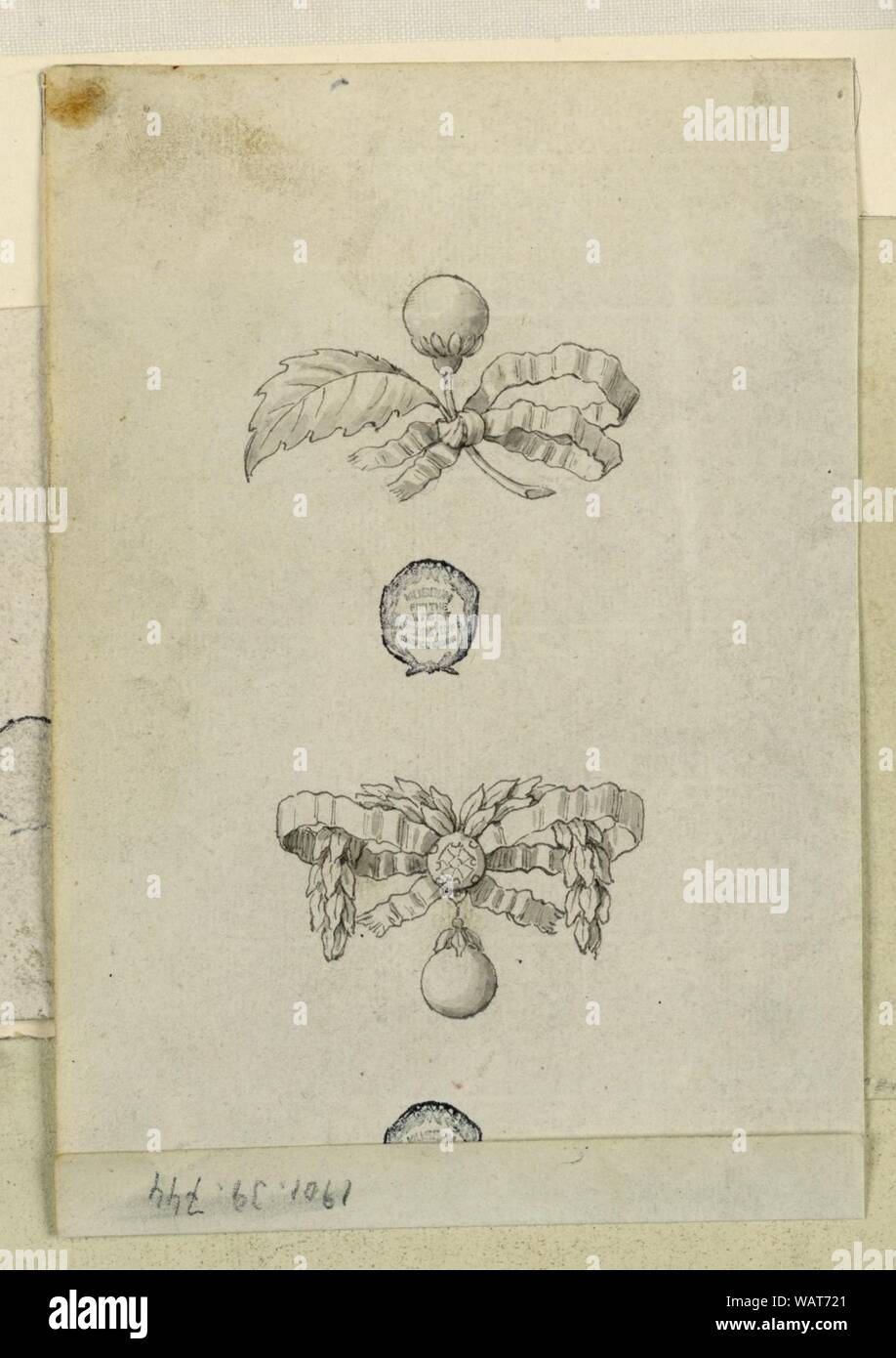 Drawing, Two Brooches, 1825–50 Stock Photo - Alamy