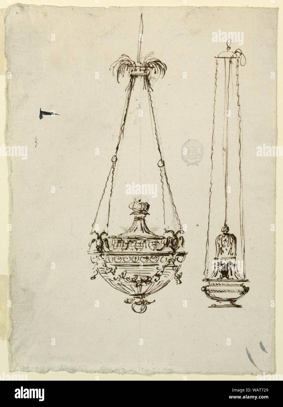 Drawing, Two Censers, ca. 1800 Stock Photo - Alamy