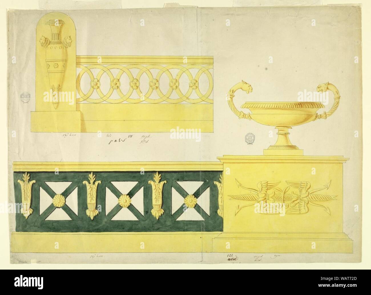 Drawing, Two Andirons, 1800–1825 Stock Photo - Alamy