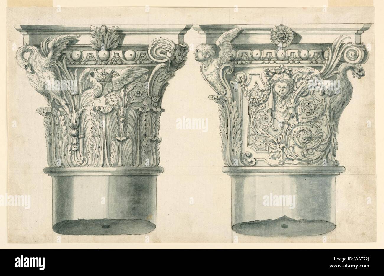 Drawing, capitals of columns hi-res stock photography and images - Alamy