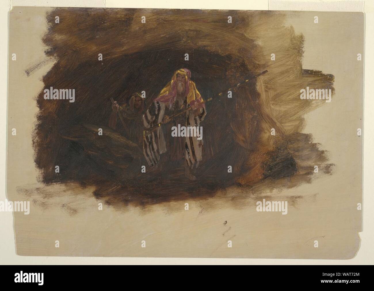 Drawing, Two Bedouins, 1874 Stock Photo - Alamy