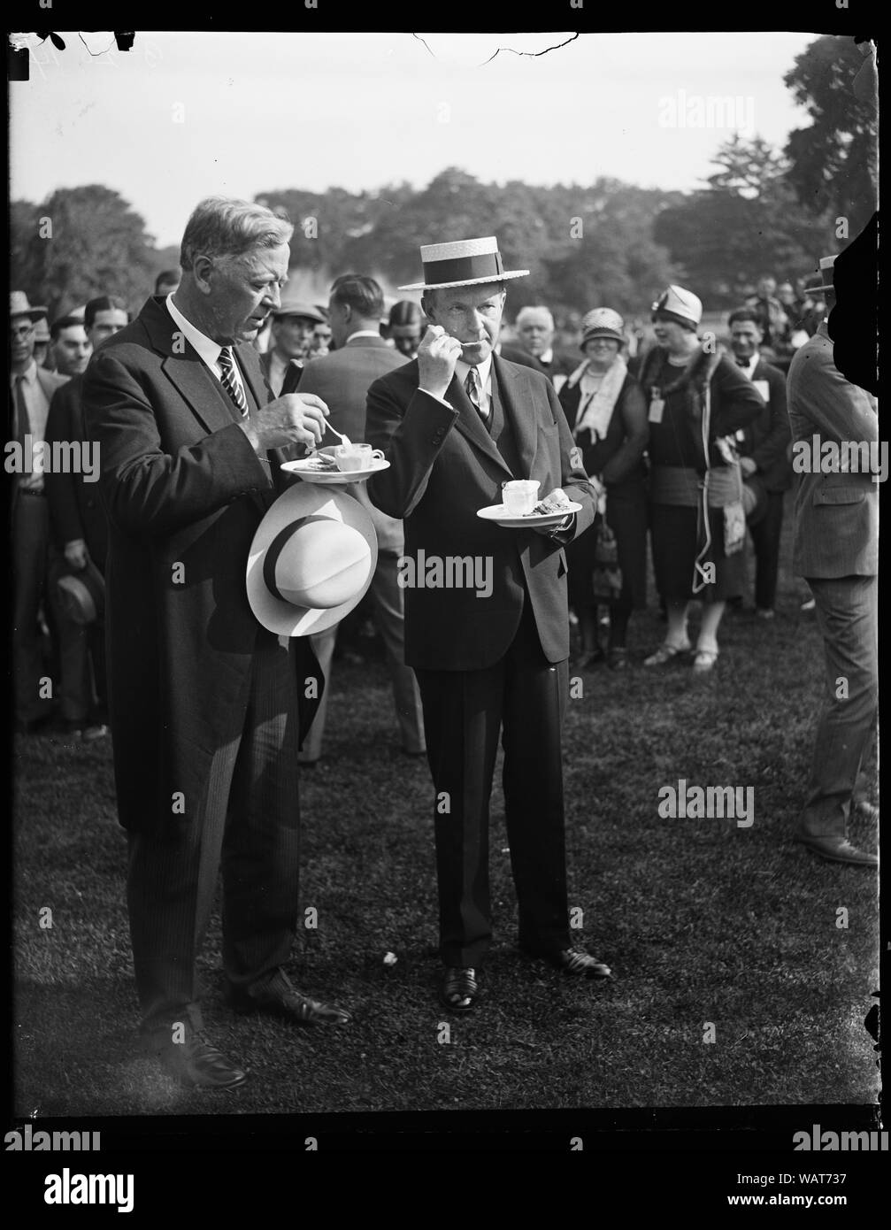 Dwight Davis, left; Calvin Coolidge, right Stock Photo - Alamy