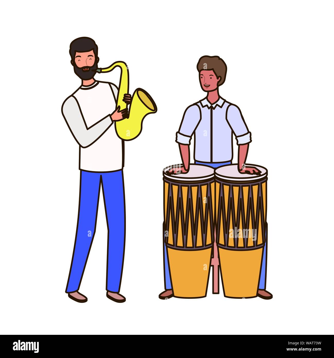 Men musicals instruments on Stock Vector Images - Alamy