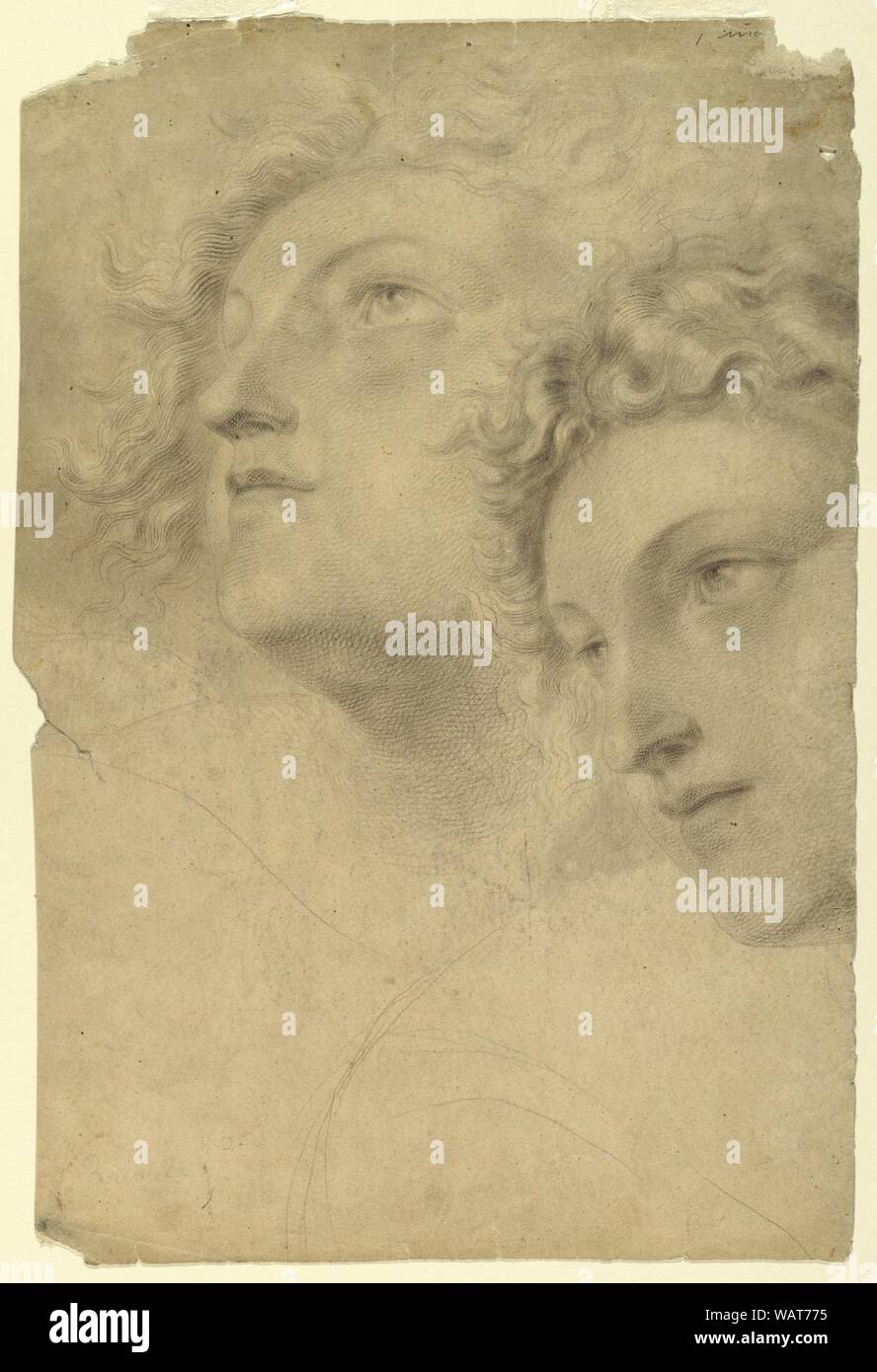Drawing, Two Female Heads, 1886–92 Stock Photo - Alamy