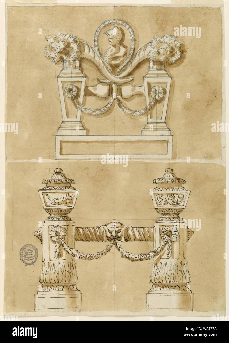 Drawing, Two fenders Stock Photo - Alamy