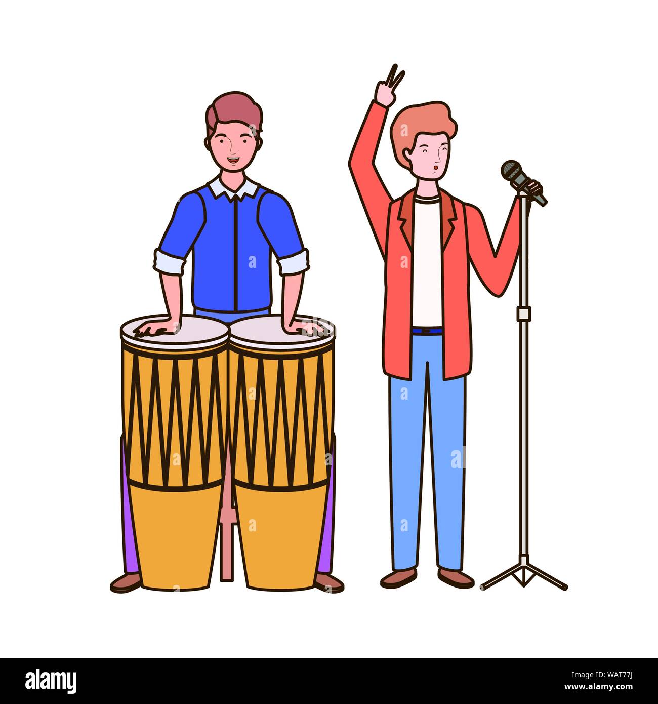 Men musicals instruments on Stock Vector Images - Alamy