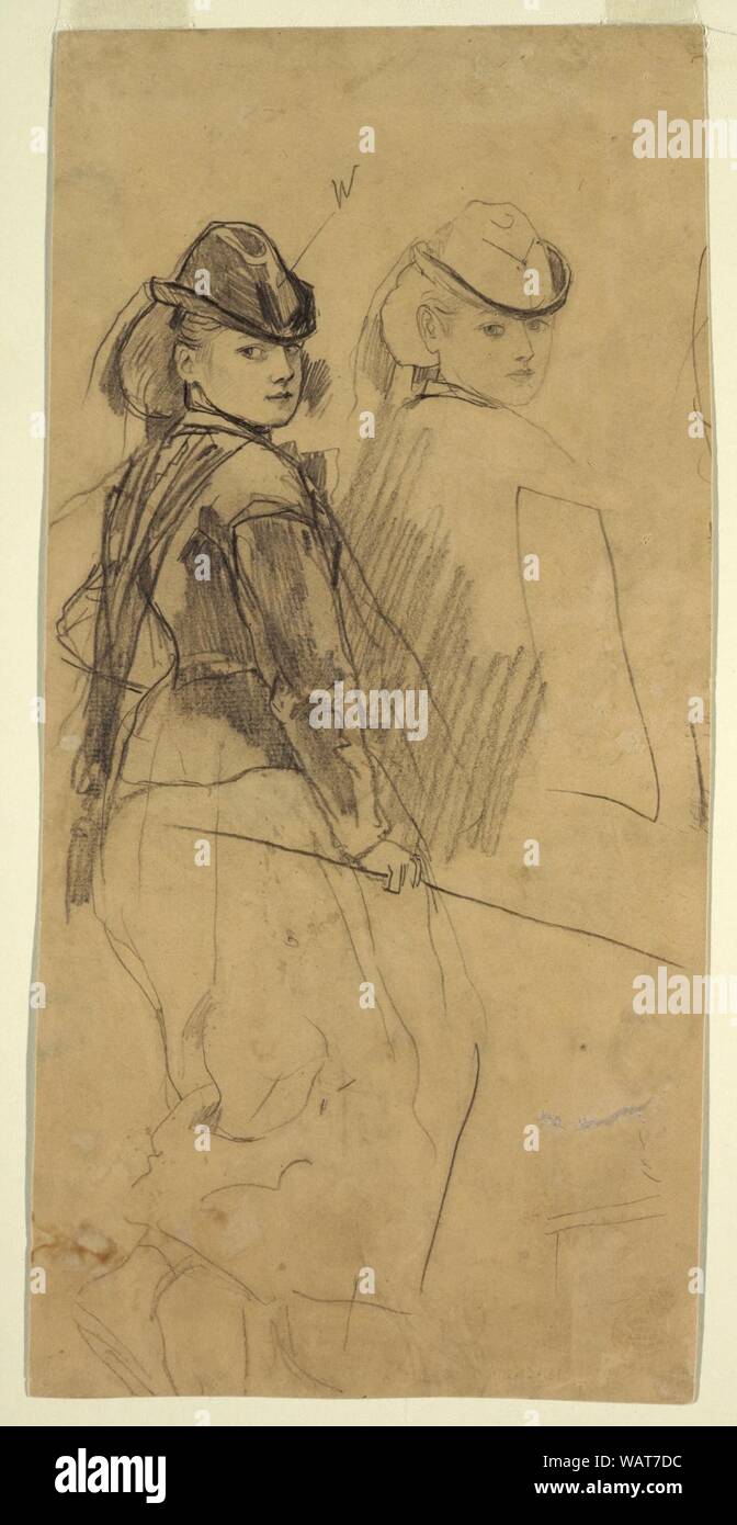 Girl drawing looking over shoulder hi-res stock photography and images ...