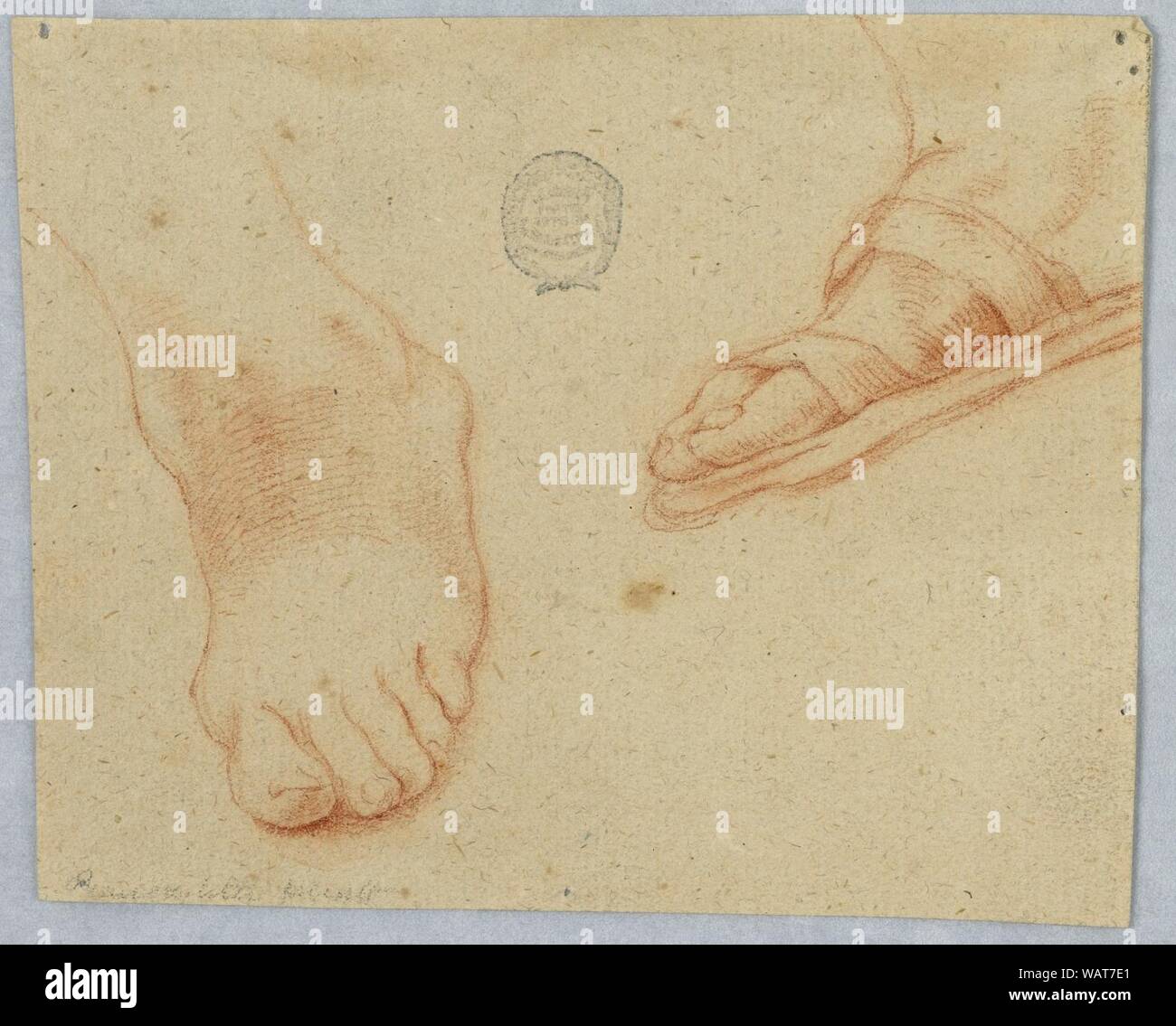 Drawing, Two Sketches of a Foot, early 18th century Stock Photo - Alamy