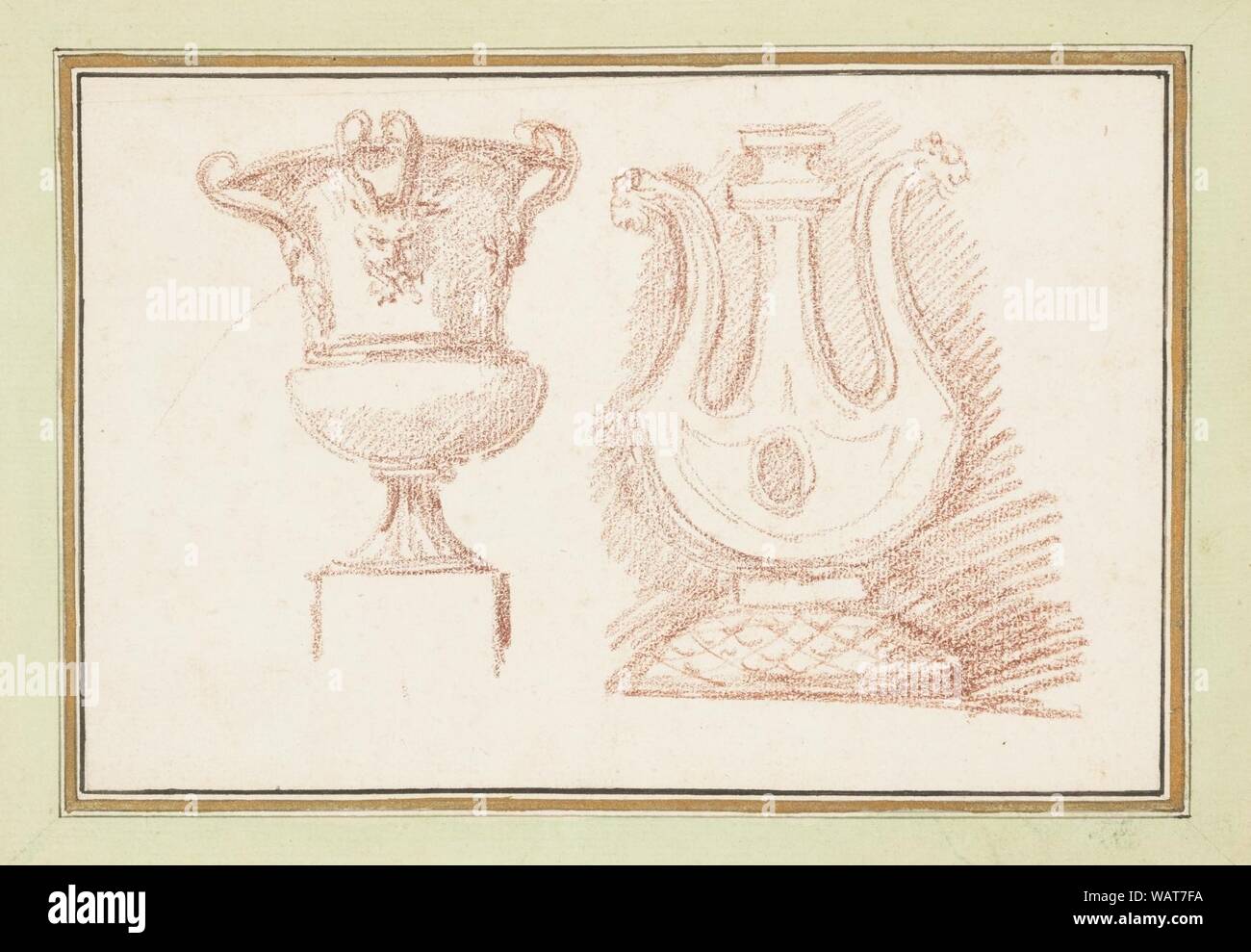 Drawing, Two urns, ca. 1759–70 Stock Photo - Alamy