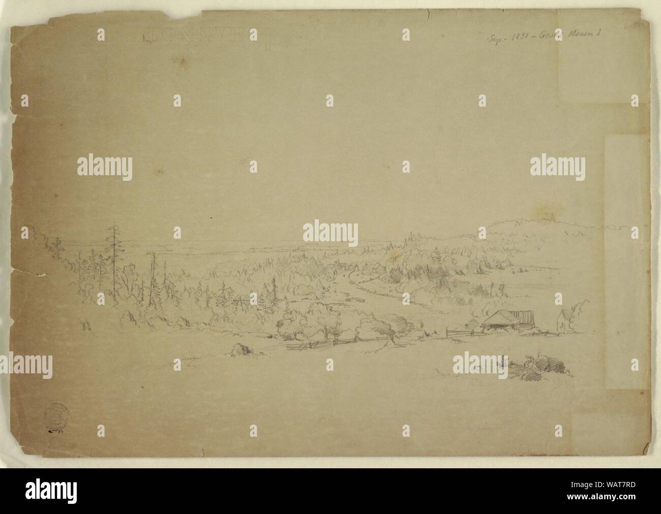 Drawing, View from Grand Manan Island, Canada, to the Sea, September ...