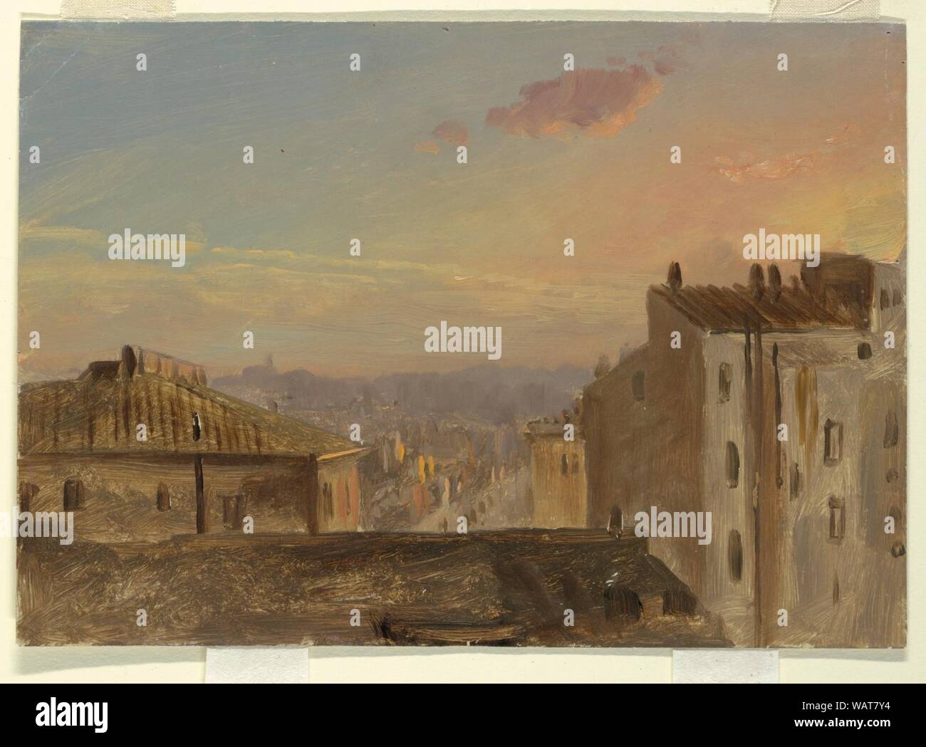 Drawing, View of Rome, 1868–69 Stock Photo - Alamy