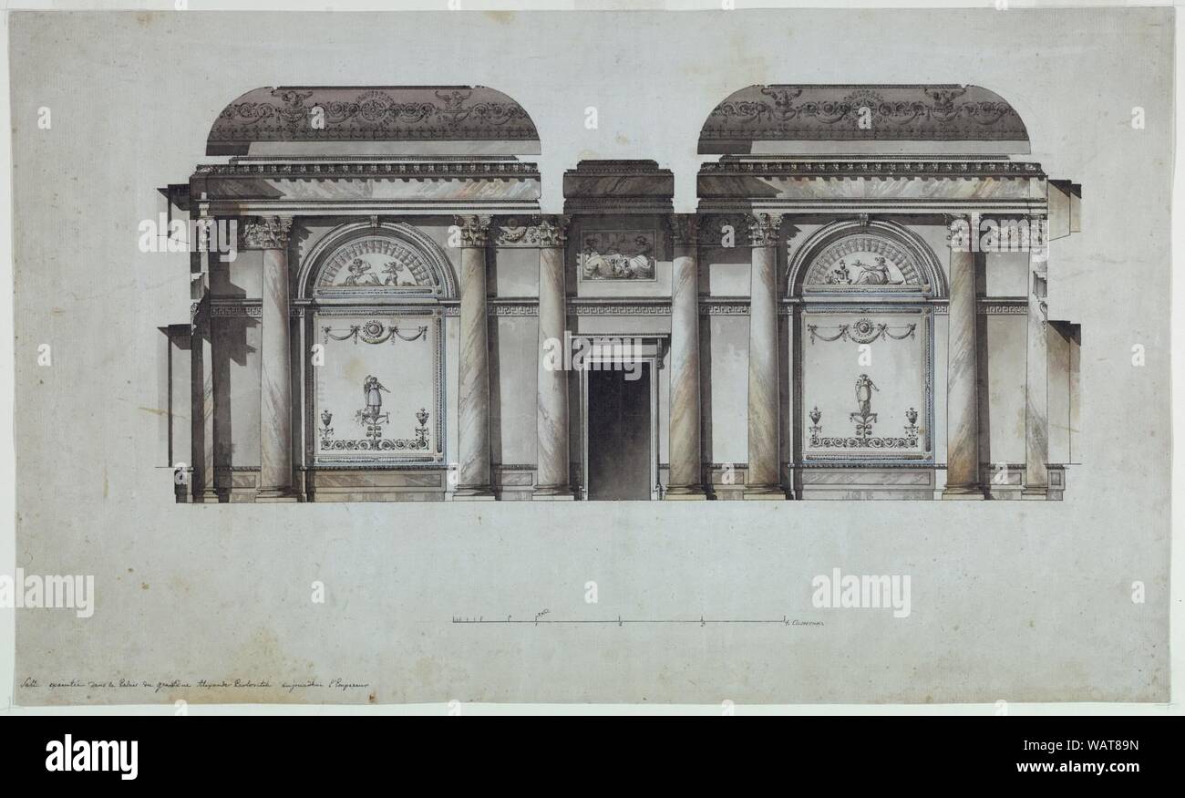 Drawing elevation palace hi-res stock photography and images - Alamy