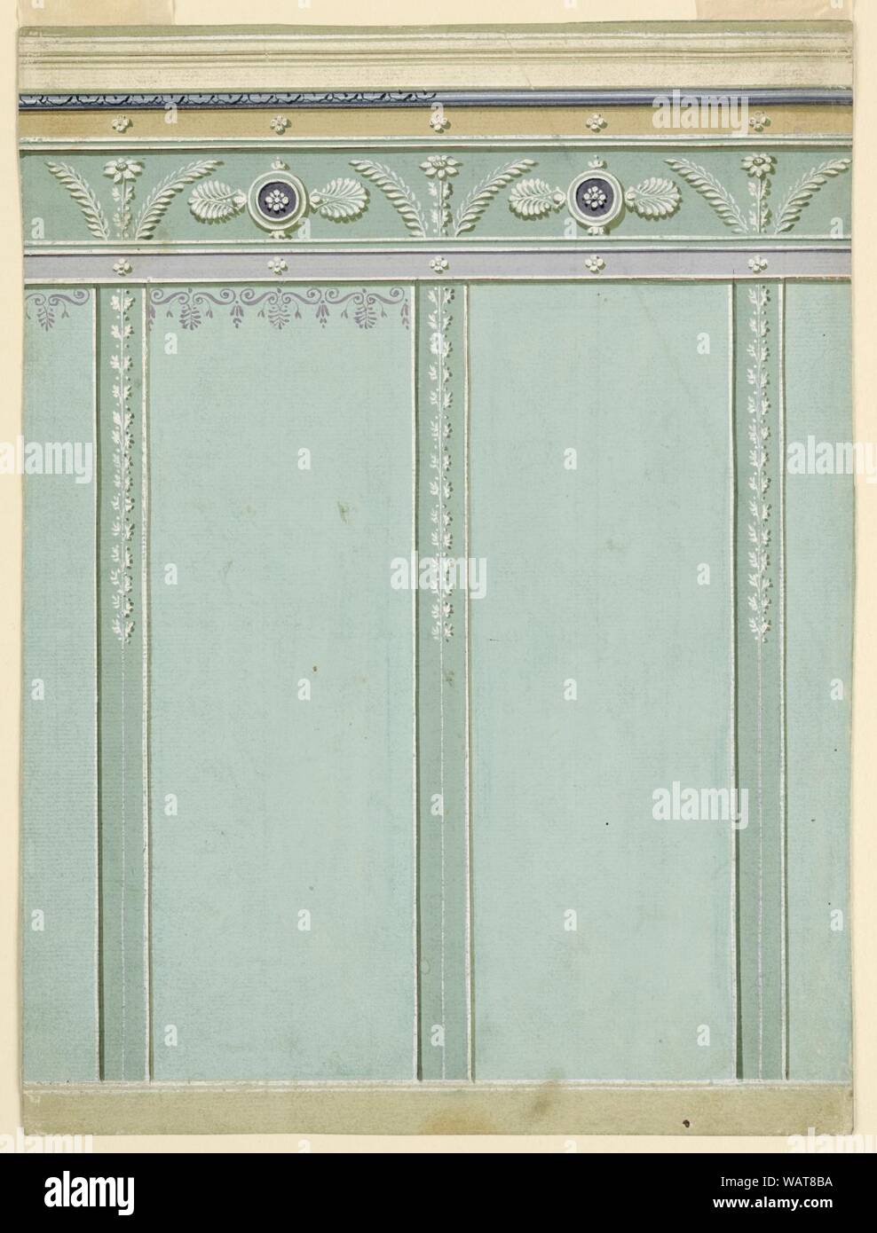 Drawing, Wallpaper Design, 1820–30 Stock Photo - Alamy