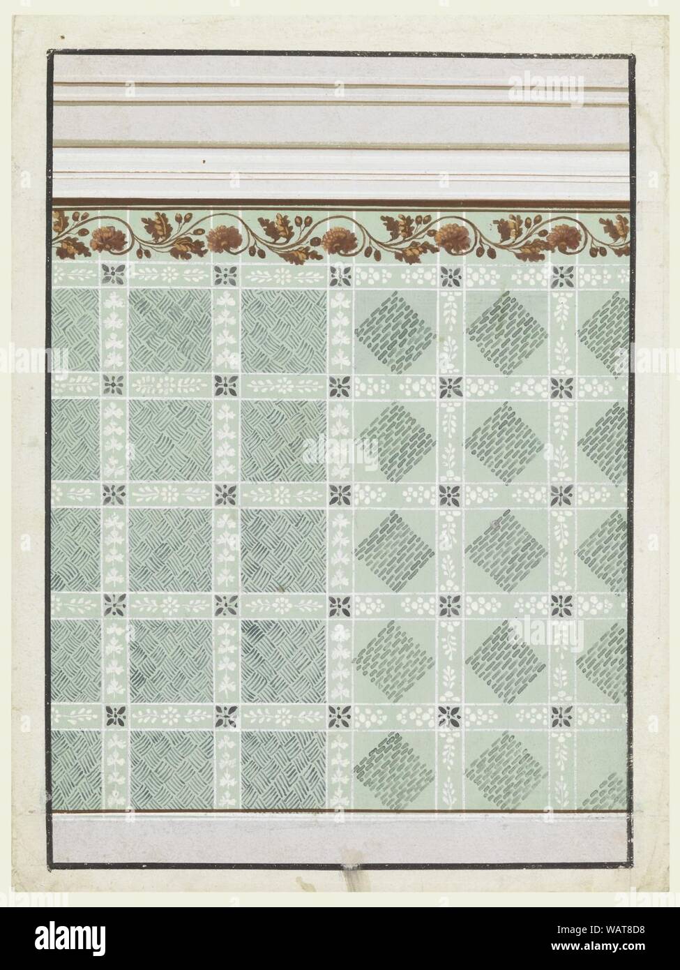 Drawing, Wallpaper Design, 1830–50 Stock Photo - Alamy