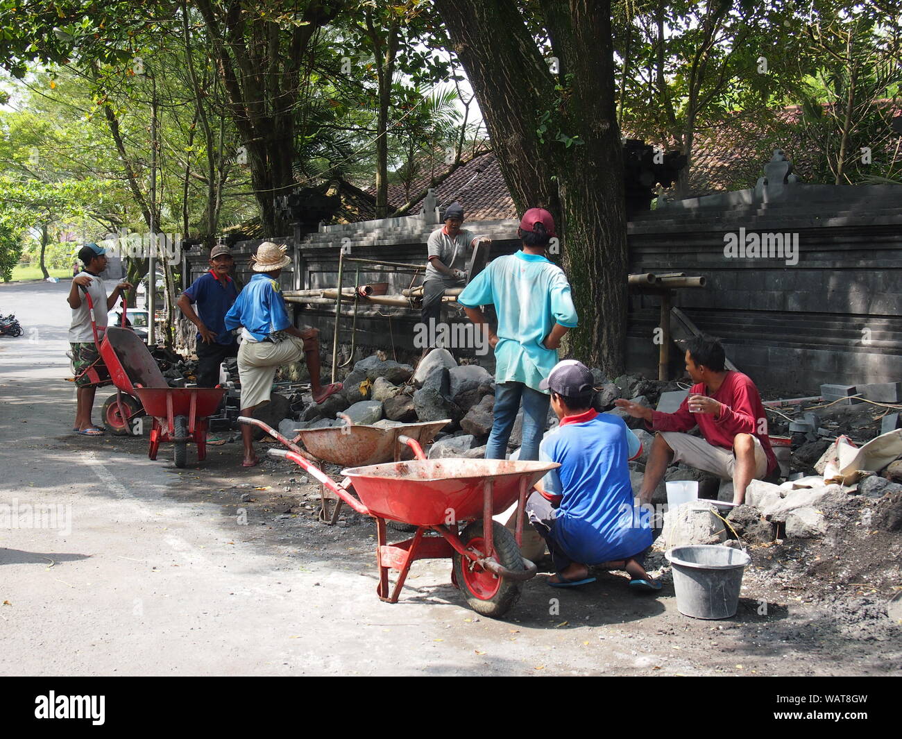 Building construction, Bali Stock Photo - Alamy