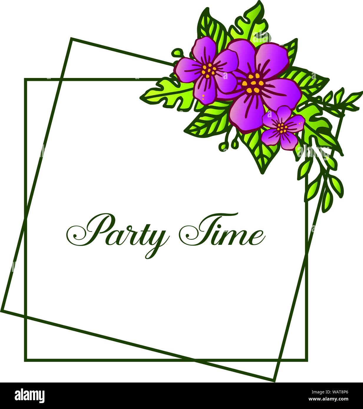 Party time vintage poster, with various shape of frame, for beauty ...