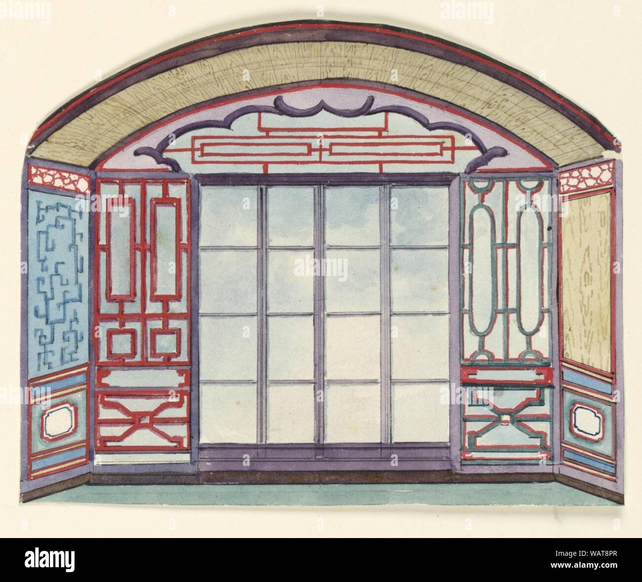Drawing, Window Alcove, 1802 Stock Photo - Alamy