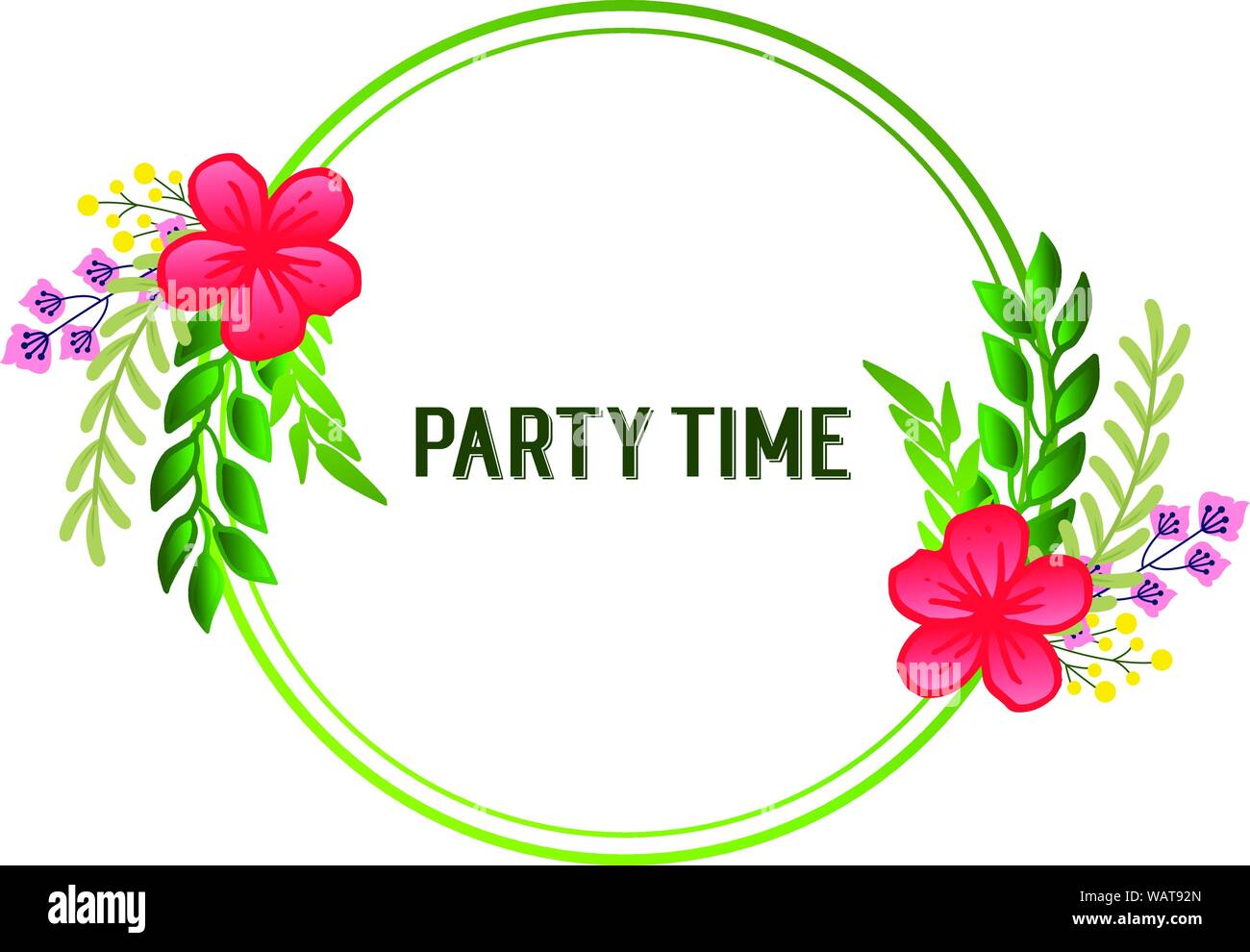 Party time vintage poster, with various shape of frame, for beauty ...