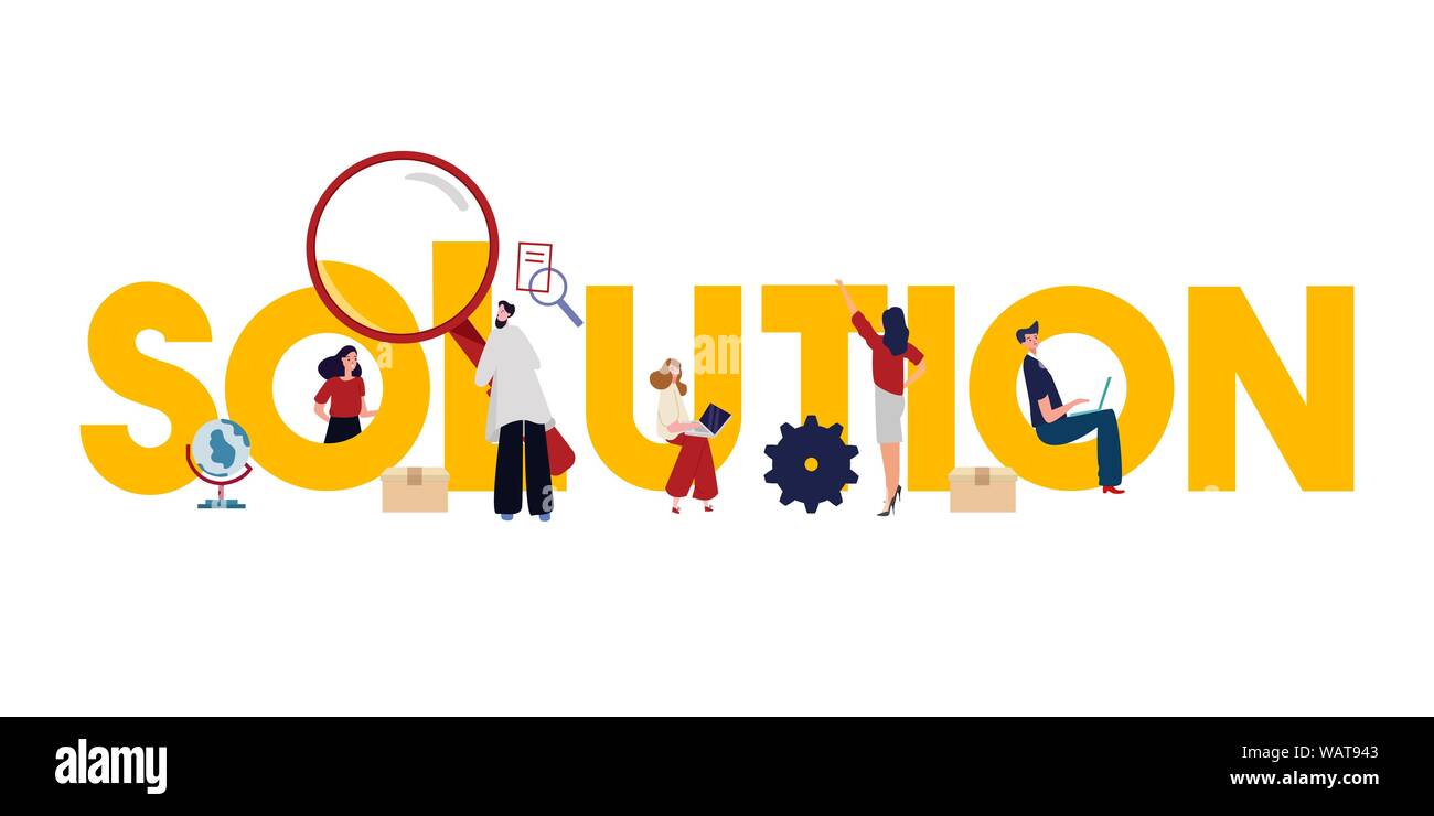 Solution problem solving together finding idea for company management ...