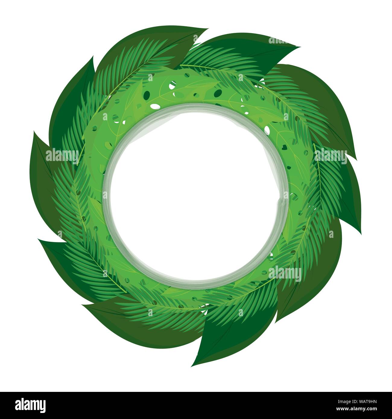 Abstract Green Leaf Stock Vector Image & Art - Alamy