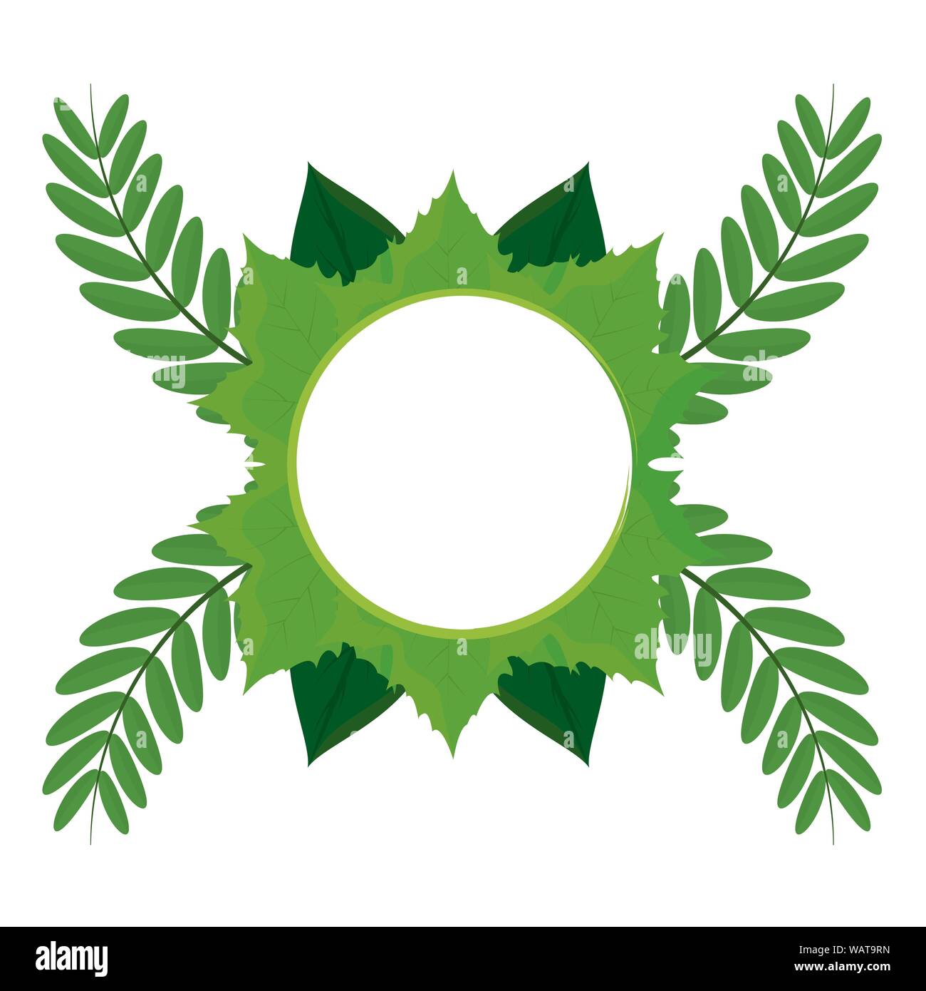 Abstract Green Leaf Stock Vector Image & Art - Alamy
