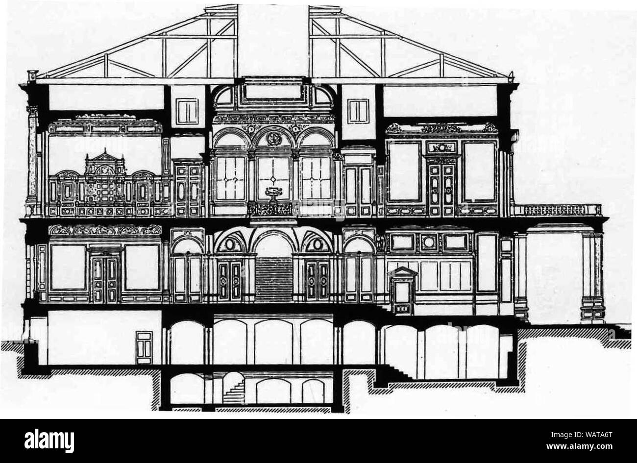 Dresden Palais Kap-herr, Querschnitt - Helas 1999, S. 100 Querschnitt ...