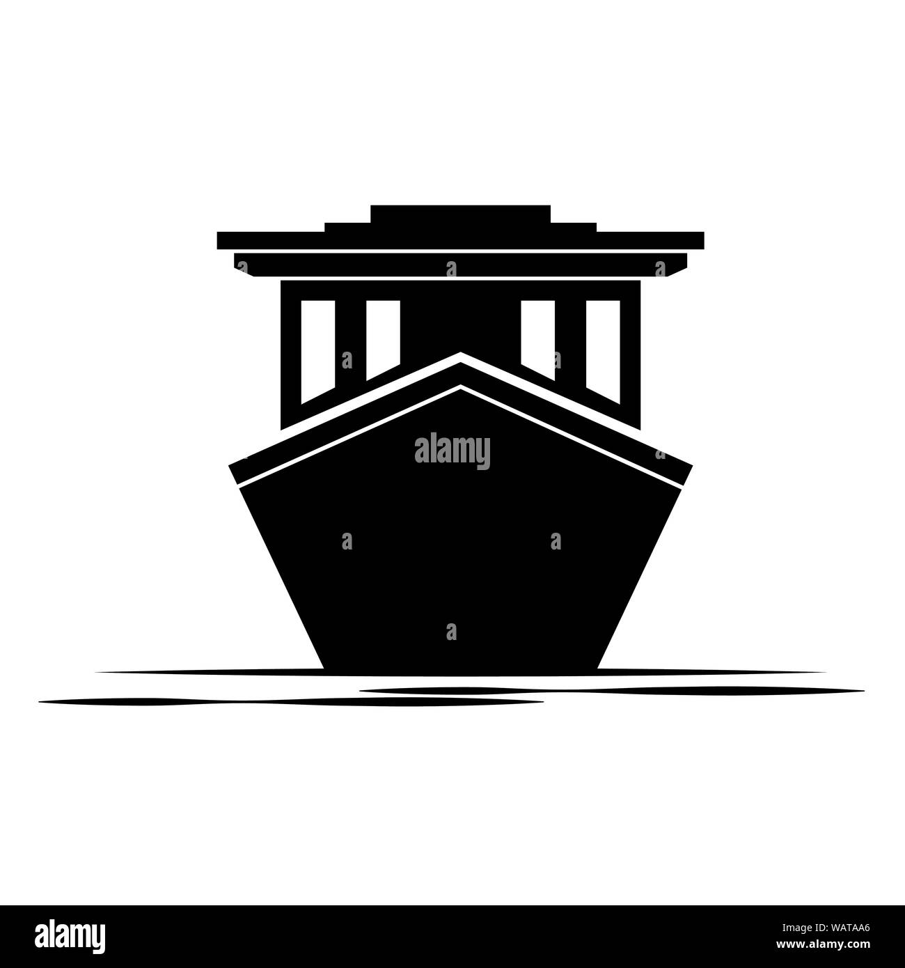 Front view of a boat Stock Vector Image & Art - Alamy