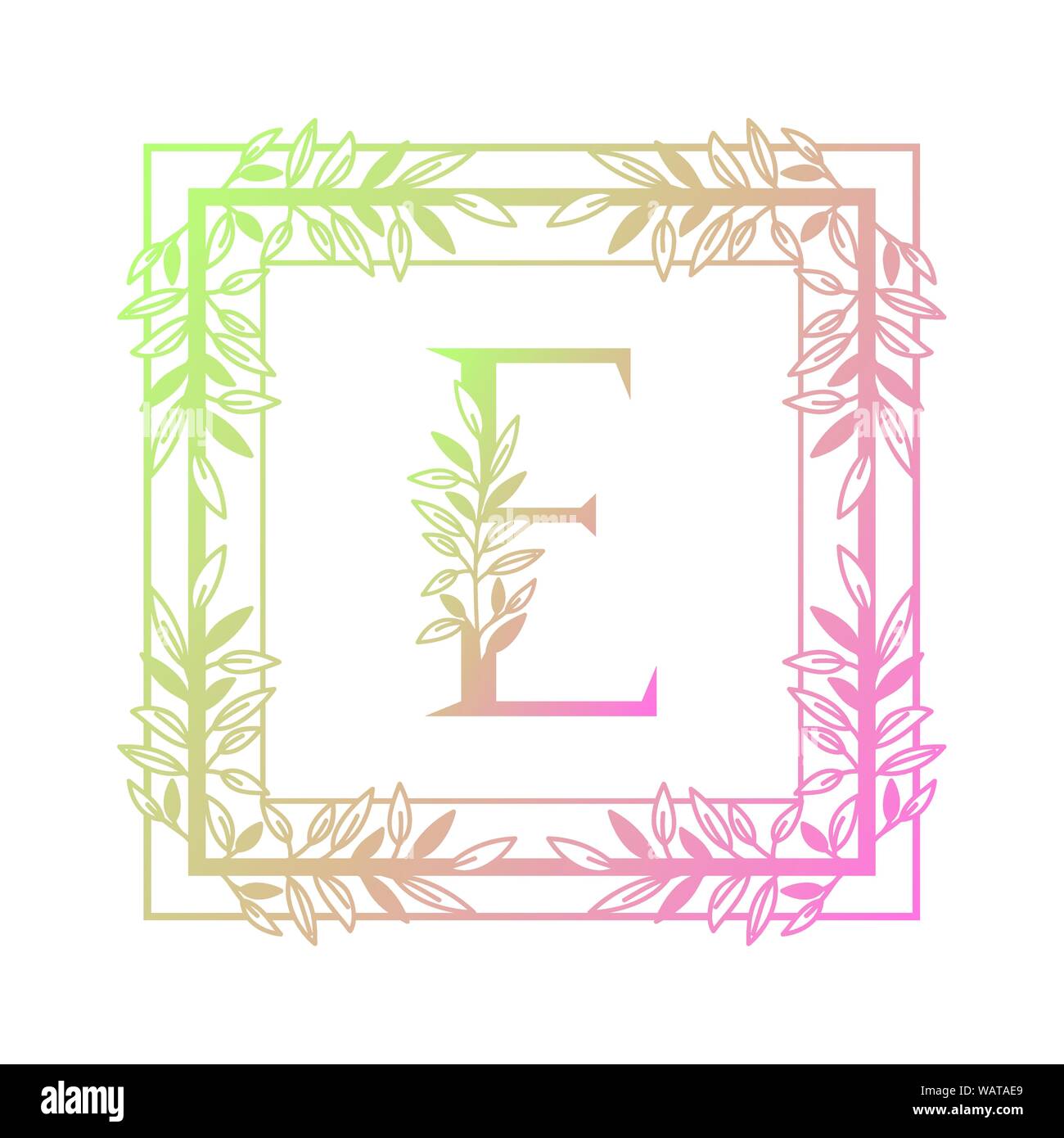 letter of the alphabet with vintage style frame Stock Vector Image ...