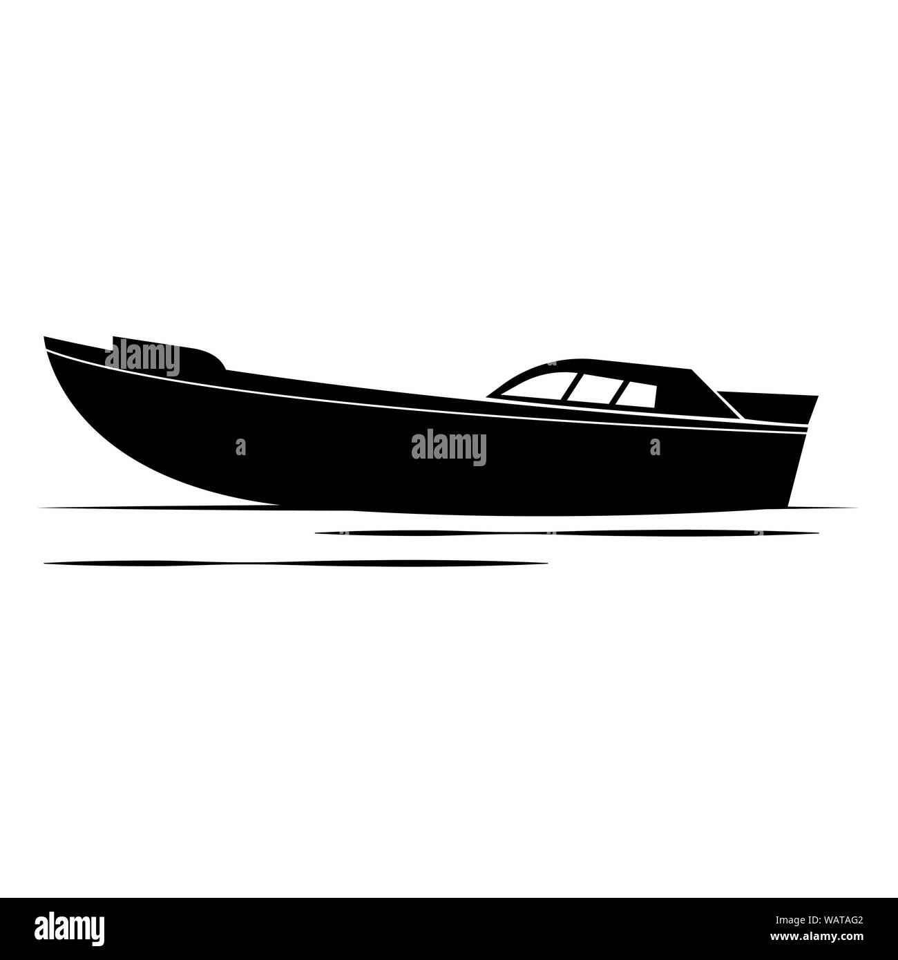Speedboat front Stock Vector Images - Alamy
