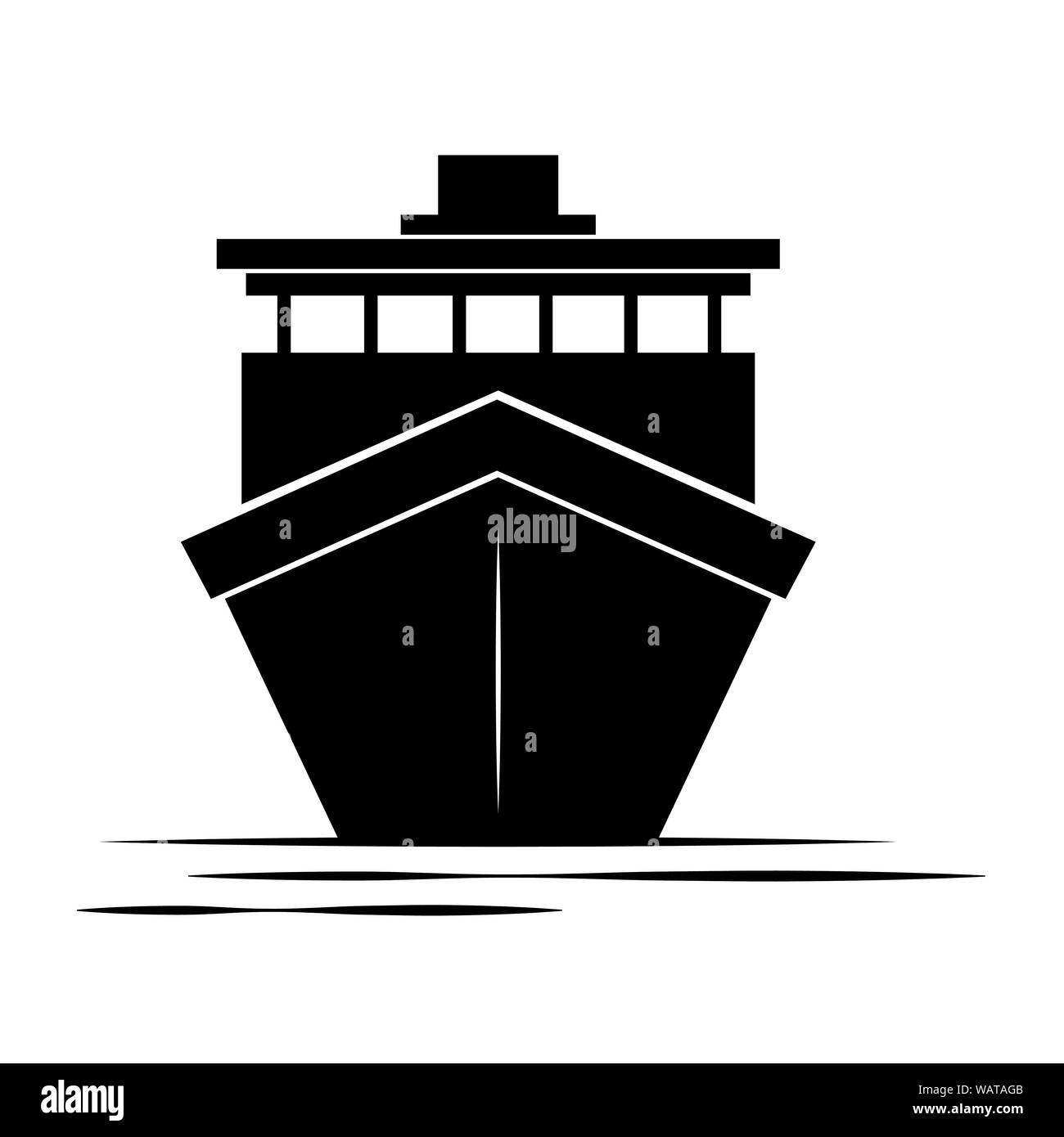 Front view of a boat Stock Vector Image & Art - Alamy