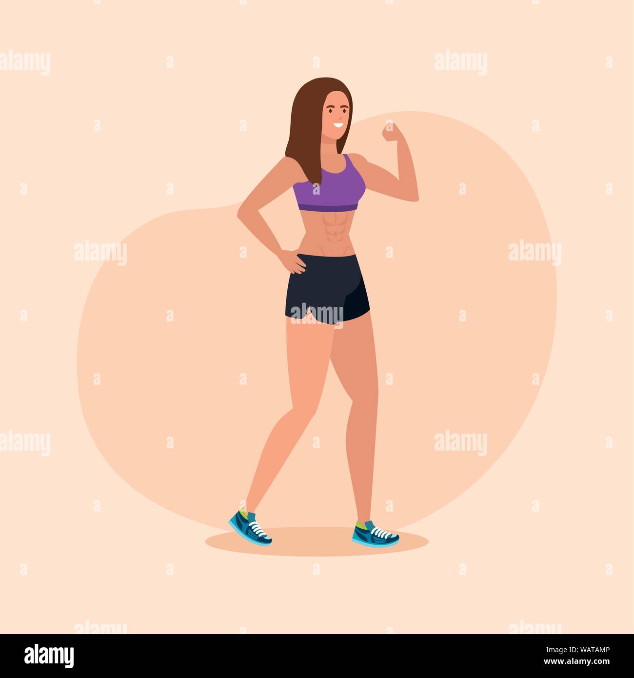 fitness woman to sport healthy activity Stock Vector Image & Art - Alamy