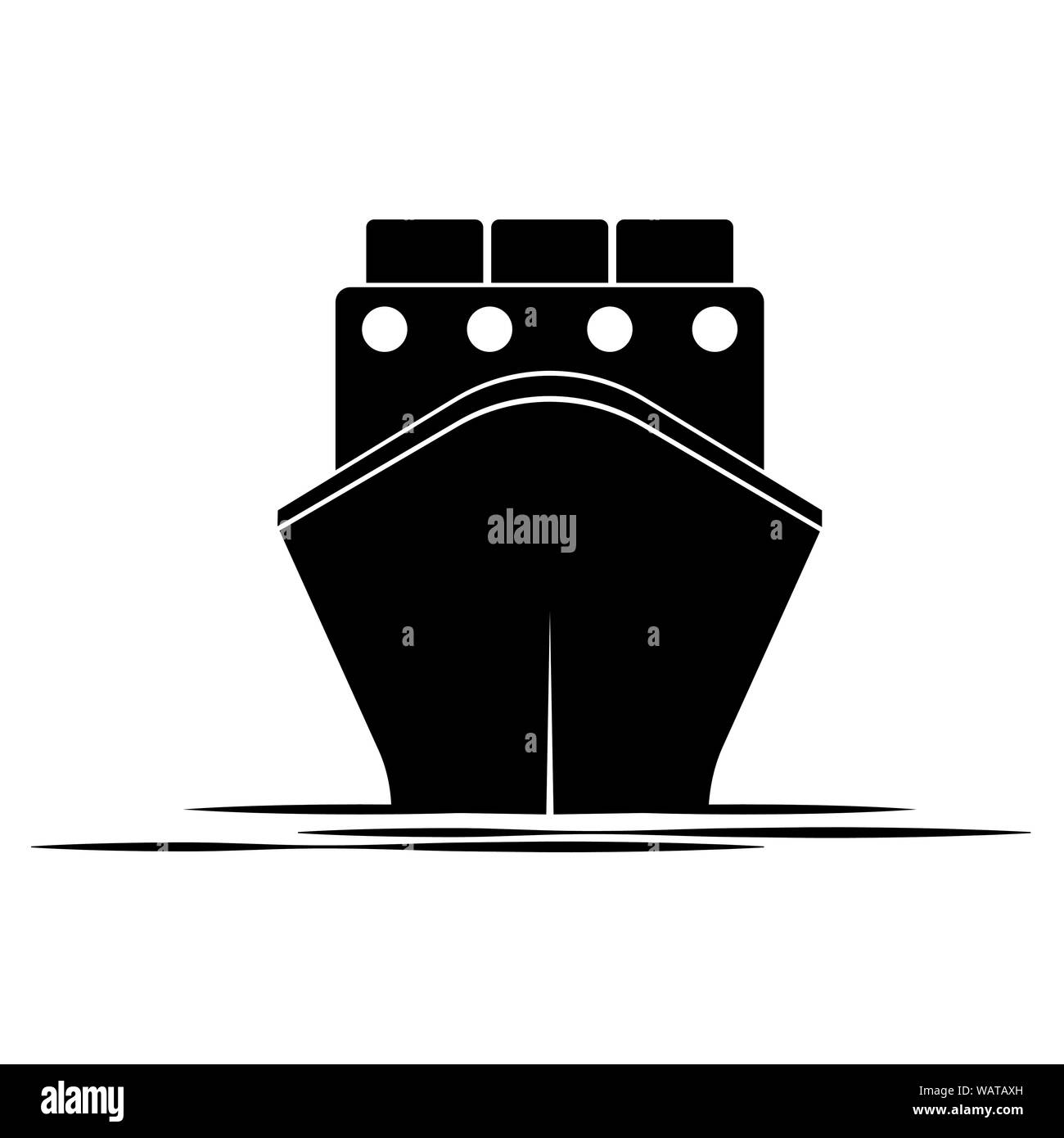 Front view of a boat Stock Vector Image & Art - Alamy